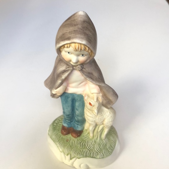 Accents | Porcelain Shepherd Boy With Sheep Figurine 55 | Poshmark